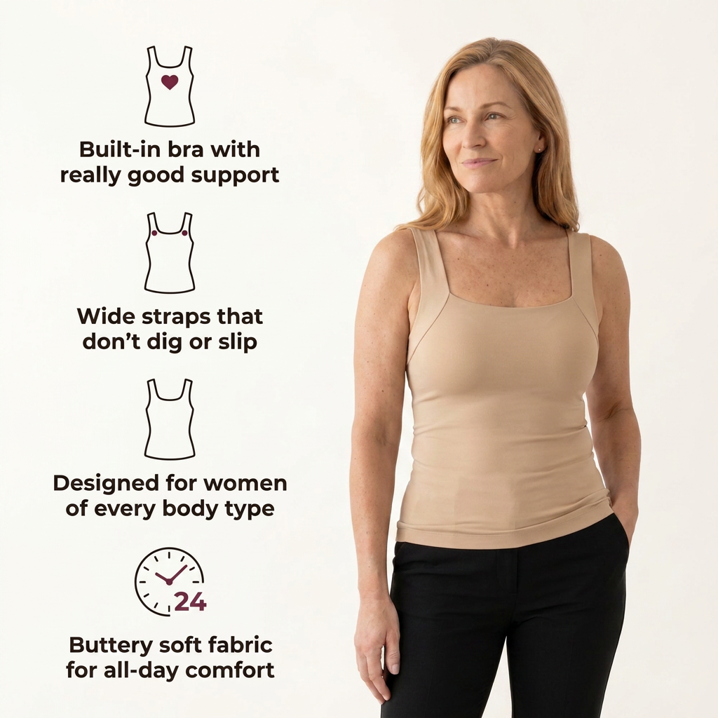 Avouria's Built-In Bra Comfort Shaper Tank
